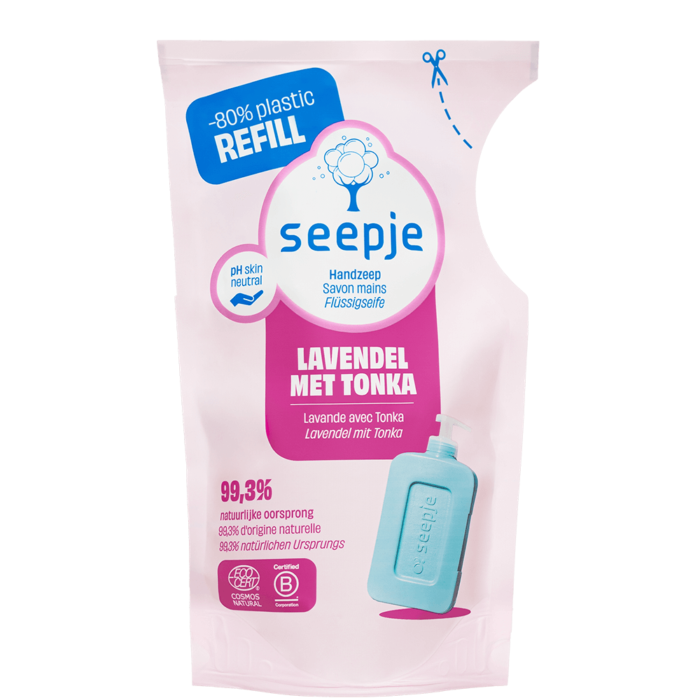 Handzeep Navulling Lavendel en Tonka - Seepje